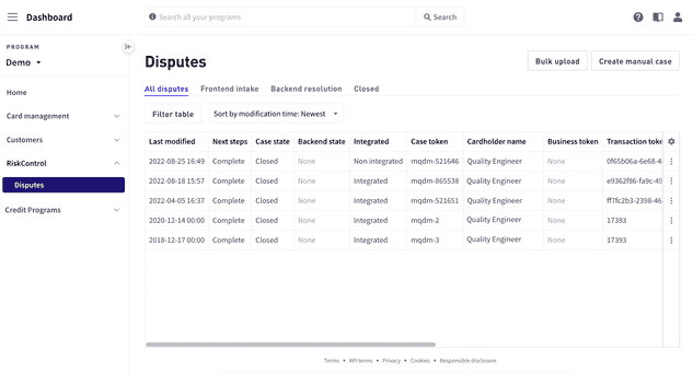 Dashboard Overview and Quick Start | Marqeta Docs