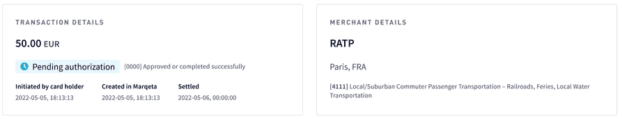 Investigating Transactions in the Dashboard | Marqeta Docs